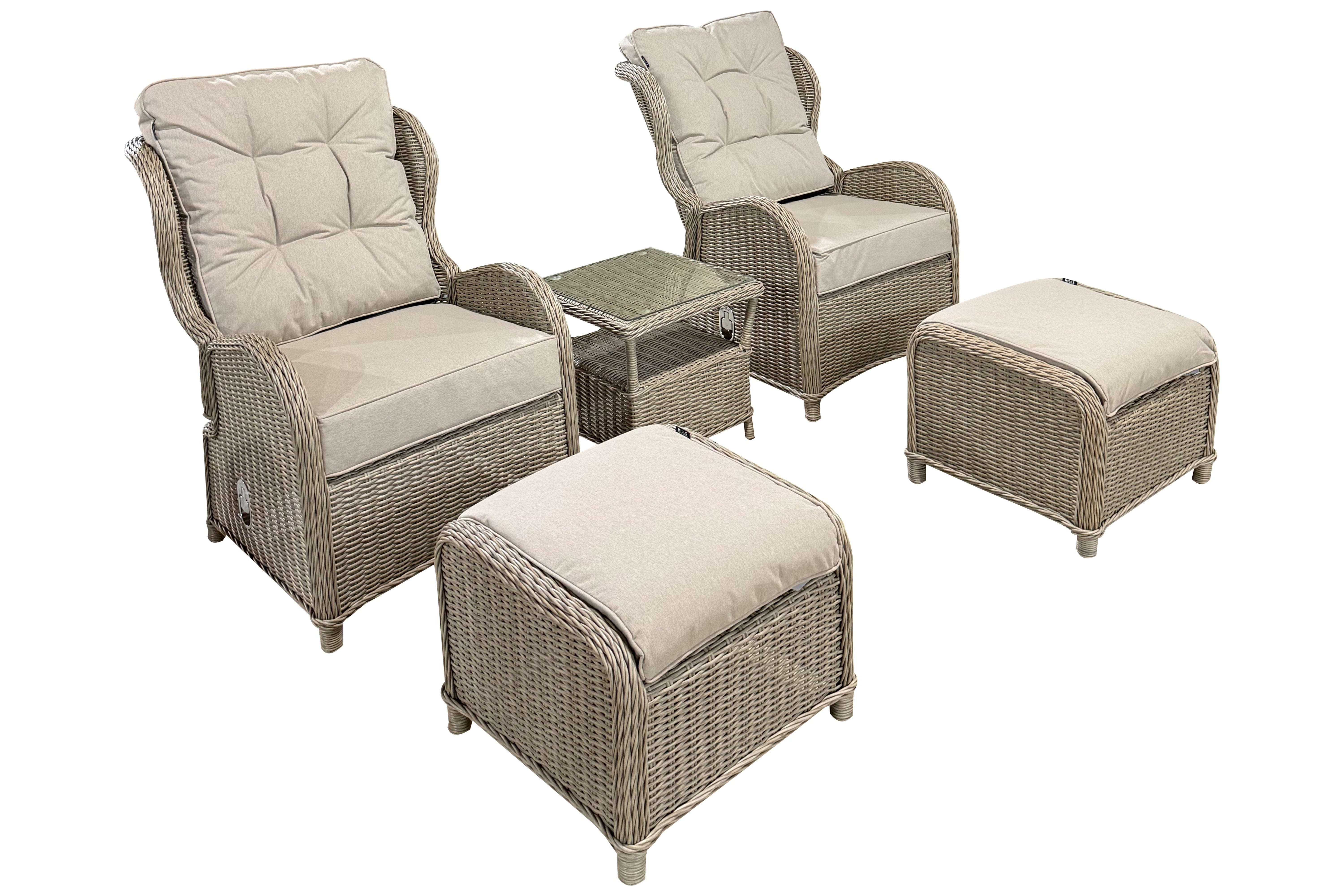 Cotswold Reclining Companion Set - Light Oak – Hills Home and Garden