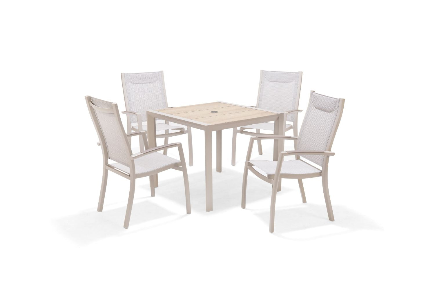 Lifestyle Garden Urbanite Light Deluxe High Back 4 Seat Dining Set ...