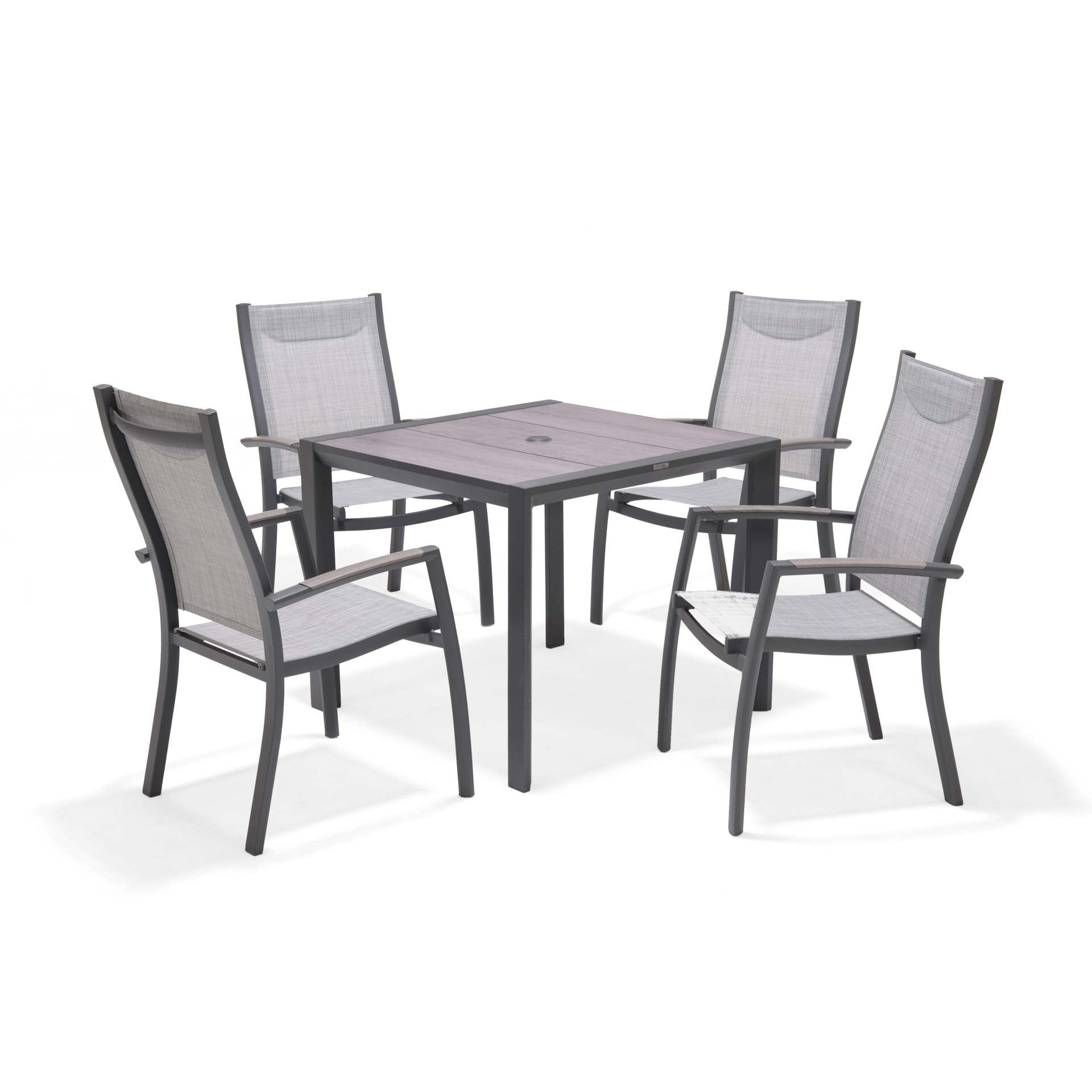 Lifestyle Garden Urbanite Dark Deluxe High Back 4 Seat Dining Set ...
